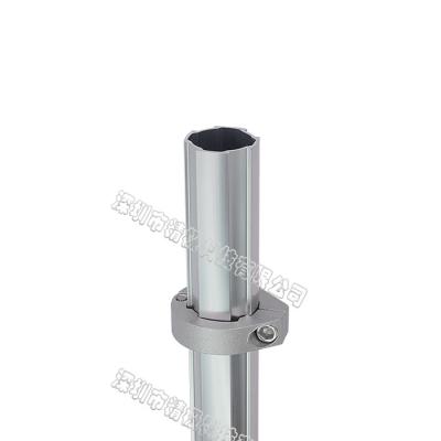 China Round Aluminum Tubing Joints Fixed Aluminum Pipe Joint Silver White for sale