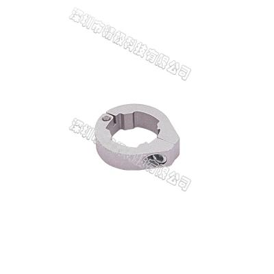 China Round Fixed Aluminum Pipe Joint Silvery White Connecting Pipes For Workbench / Rack for sale