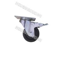 China Anti Static ESD Swivel Caster Wheels Flat Bottom Double Brake for sale
