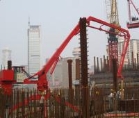China 5″×3000 Spider Placing Boom , Concrete Placing Equipment ESSO NUTO H46 Oil for sale