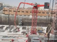 China Stable Operation Walking Concrete Placing Boom 36m Boom Radius Minimized Impact Force for sale