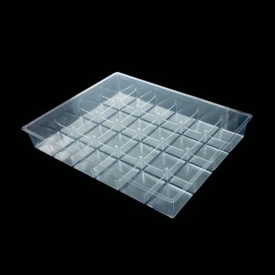 China 24 Cavity PET Ice Cube Tray Food Grade Blister Packaging -18°C Freezer Safe for sale