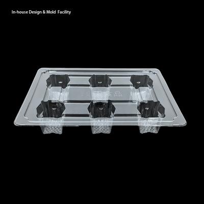 China Custom 6 Cavity PET Jelly Tray with Aluminum Foil Sealing for Food Packaging for sale
