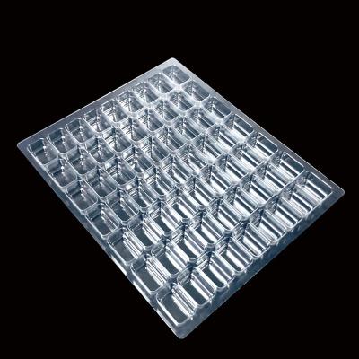 China Custom 63 Cavity Macaron PET Tray Food Grade Crystal Clear for sale