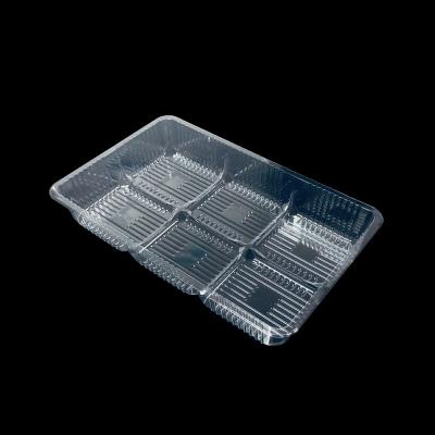 China Custom Food Safe PET Blister Tray with 6 Cavities for Bakery Packaging for sale