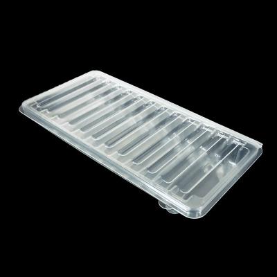 China 12-Cell PET Clamshell Packaging for Diagnostic Test Strips for sale
