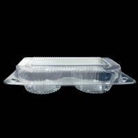 China Custom Food Grade PET Clamshell Egg Tart Packaging 2-Pack for sale
