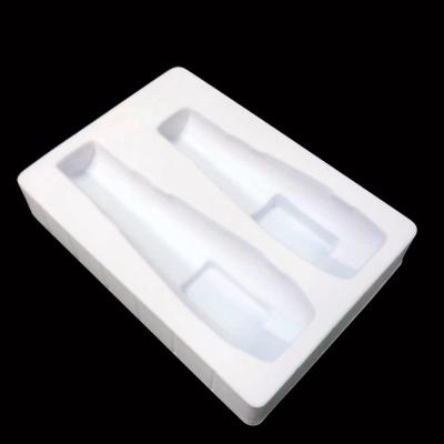 China Custom White PVC Flocked Blister Tray for Skincare Packaging for sale