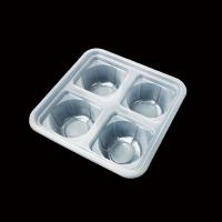 China 4 Compartment Vacuum-Formed PP Food Tray Freezer-Safe Customizable for sale