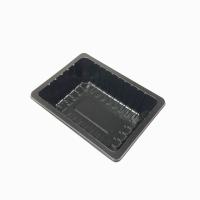 China Heat Sealable Black PP Frozen Seafood Tray Food-Safe Packaging for sale