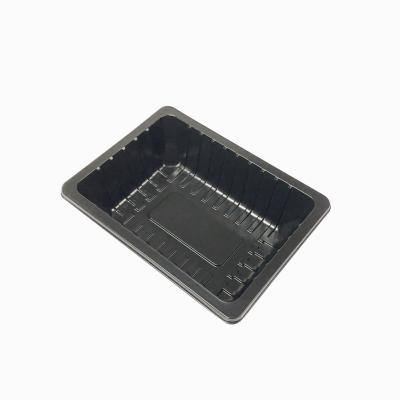 China Heat Sealable Black PP Frozen Seafood Tray Food-Safe Packaging for sale