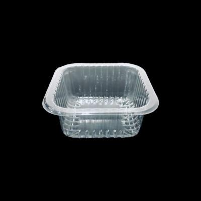 China Food-Grade Clear PET Plastic Cake Box Customizable Dessert Tray for sale