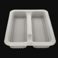 China Customizable 2 Divider PP Tray for Frozen Dumplings Microwave-Safe for sale