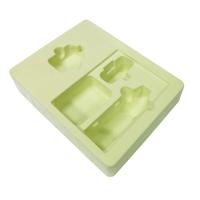 China Custom Green Flocked PET Tray for Luxury Skincare Packaging for sale