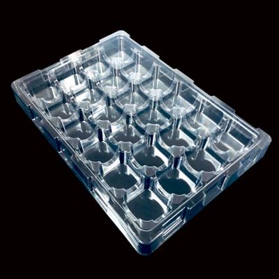 China Cleanroom Production Custom Medical PET Plastic Vacuum Formed Blister Trays for Reagent Kits for sale