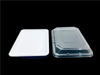 China White PET Clamshell with Anti-Fog Clear Lid for Bakery Customizable Design and Clean Room Production for sale