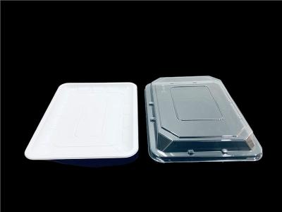 China White PET Clamshell with Anti-Fog Clear Lid for Bakery Customizable Design and Clean Room Production for sale