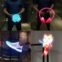 China 42cm 224LED LED Display Mini Logo Neon HD Access Turnstile Support Holographic LED Fan Projector Adverting 3D Hologram Fan for sale