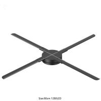 China 3D Holographic Display Indoor / Outdoor 3D Hologram Light Fan Computer Interactive HDMI New Technology 80cm 1280 LED for sale