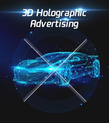 China 3D Holographic Display Indoor / Outdoor 3D Hologram Light Fan Computer Interactive HDMI New Technology 80cm 1280 LED for sale