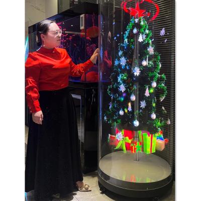 China 65cm 768LED Halloween Hologram Display Fan Projector 4K 3D Hologram Projector With Holograma App Festive Displays for sale