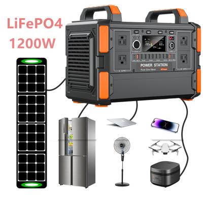 China Portable 1200W Solar Power Station Must Essential Outdoor Battery Power Generator With 230V For Home Use US Plug Type for sale