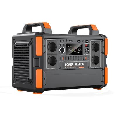 China 1200w Portable Outdoor Power Supply Large Capacity Energy Storage 220v High Power Mobile Charger Solar Panel Power Station for sale