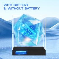 China 3D Hologram LED Fan Christmas 20CM High Resolution Acrylic Protective Cover Indoor Use Fast Delivery Supermarket Bar OEM for sale