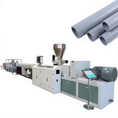 China High Speed PVC Pipe Extrusion Line With Conical Twin Screw Extruder 250-350 Kg/H for sale