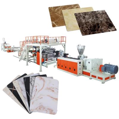 China UV Board Extrusion Line With PLC Control Touch Screen Water Cooling 380V 3 Phase Power for sale