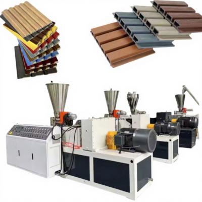 China High Speed Eco Friendly WPC Wall Panel Extrusion Line With PLC Smart Control System for sale