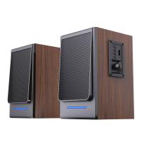 China Classic Wood Finish 2.0 Bookshelf Speakers 20W Power 60Hz-20KHz Frequency Response Bluetooth/AUX/RCA Connectivity for sale