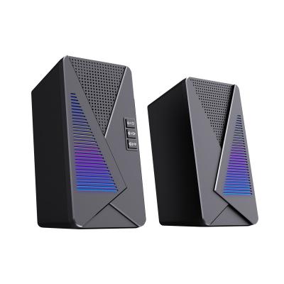 China RGB Lighting 2.0 PC Speakers with 2×3W Output and 60Hz-20KHz Frequency Response for Office and Home Use for sale