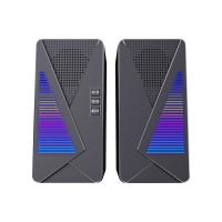 China 2.0 Channel PC Speakers with 2 x 3W Power Output and 60Hz-20KHz Frequency Response for Desktop Audio for sale