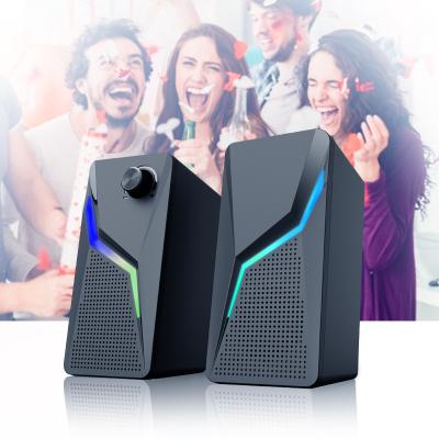 China 2×3W 2.0 PC Speakers with 60Hz-20KHz Frequency Response and 3.5mm Connector for Gaming and Computer Audio for sale