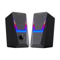 China 5VDC 2.0CH PC Speakers with 2x3W Power Output and 60Hz-20KHz Frequency Response for Desktop Audio for sale