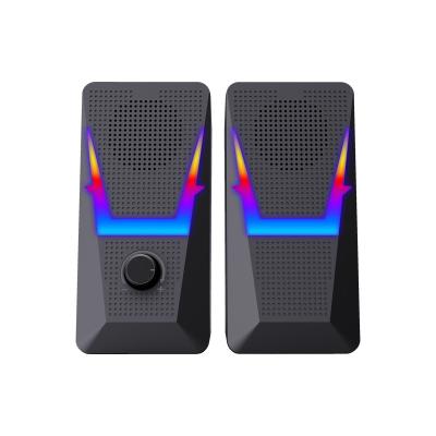 China 5VDC 2.0CH PC Speakers with 2x3W Power Output and 60Hz-20KHz Frequency Response for Desktop Audio for sale