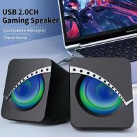 China OEM 2.0 PC Speakers 2 x 3W Power 60Hz-20KHz Frequency Black Desktop Audio System for sale