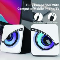China DC 5V 2.0 PC Speakers with 2 x 3W Power Output and 60Hz-20KHz Frequency Response for sale