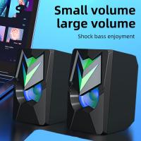 China DC 5V 2.0 PC Speakers with 3W Power Output and 60Hz-20KHz Frequency Response for Laptop Tablet Audio for sale