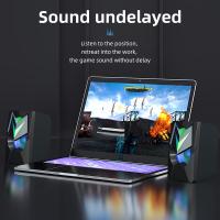 China 2.0 PC Speakers with RGB Lighting - 2 x 3W Power Output, 60Hz-20KHz Frequency Response for Desktop Computers for sale