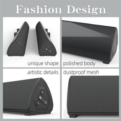 China Bluetooth V5.0 FM Radio Soundbar with 10M Wireless Range and 4 Ohms Impedance for Home Entertainment Systems for sale