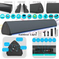 China Wireless Soundbar Speaker with Bluetooth 5.0 and Optical Input for Samsung TV - 10M Range DC 5V Power for sale
