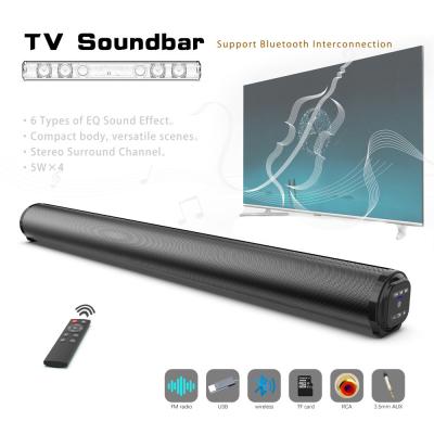 China 4Ω FM Radio Soundbar with Bluetooth 5.0 & 20Hz-20kHz Frequency Response for TV PC Phone Tablet Audio Systems for sale