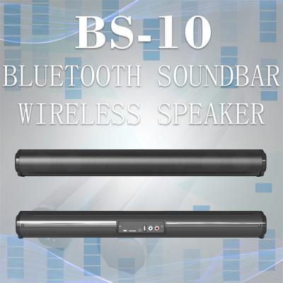 China ROHS Coaxial 3.5mm Aux Input Wireless Soundbar Speaker - 550mm Length, 10M Bluetooth Range, DC 5V Power for sale