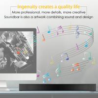 China Universal 2.0 Channel Bluetooth Soundbar Speaker with Optical Inputs, 60Hz-20KHz Frequency Response, Multiple Connectivity Options for sale