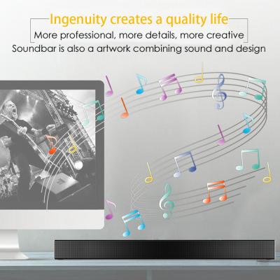 China Universal 2.0 Channel Bluetooth Soundbar Speaker with Optical Inputs, 60Hz-20KHz Frequency Response, Multiple Connectivity Options for sale