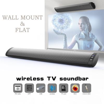 China 2.0CH Bluetooth Soundbar Speaker with 60Hz-20KHz Frequency Response and FM Radio 87.5-108MHz - Rechargeable Wireless Audio System for sale