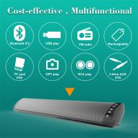 China 2.0 Channel Bluetooth Soundbar Speaker with 60Hz-20KHz Frequency Response and Multiple Input Options for sale