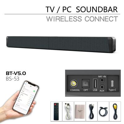 China Bluetooth Soundbar Speaker with 60Hz-20KHz Frequency Response and 5 Input Options for Universal TV Audio for sale